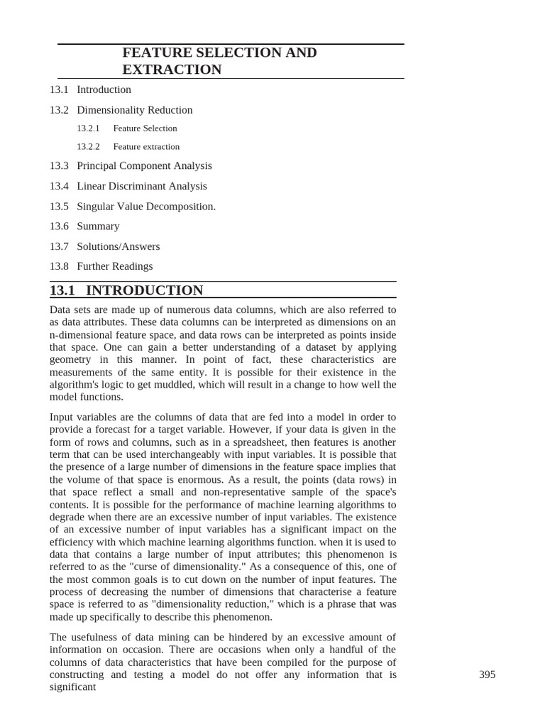 Feature Selection & Feature Extraction | PDF | Principal Component Analysis | Regression Analysis