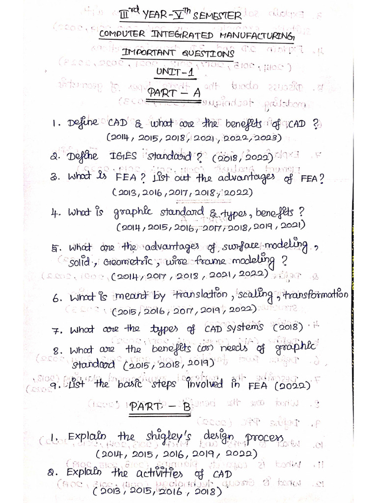 Cim Important Questions-2 | PDF