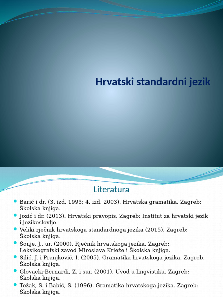 Povijest Hrvatskoga Jezika | PDF
