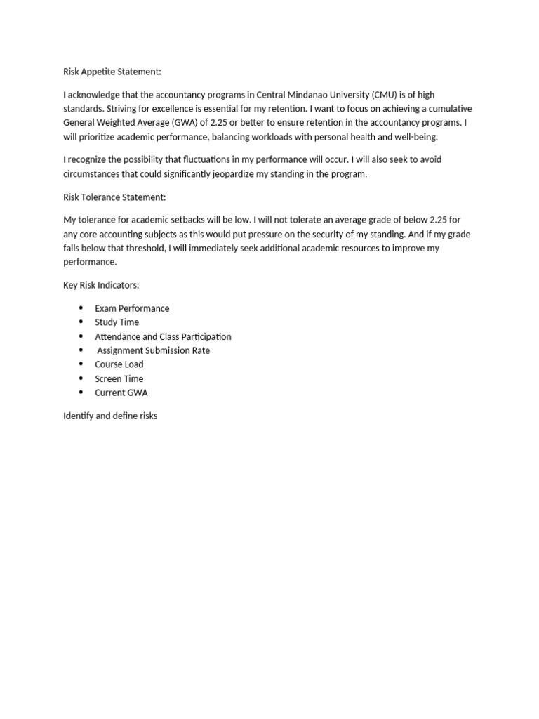 Risk Appetite S-WPS Office | PDF | Career & Growth