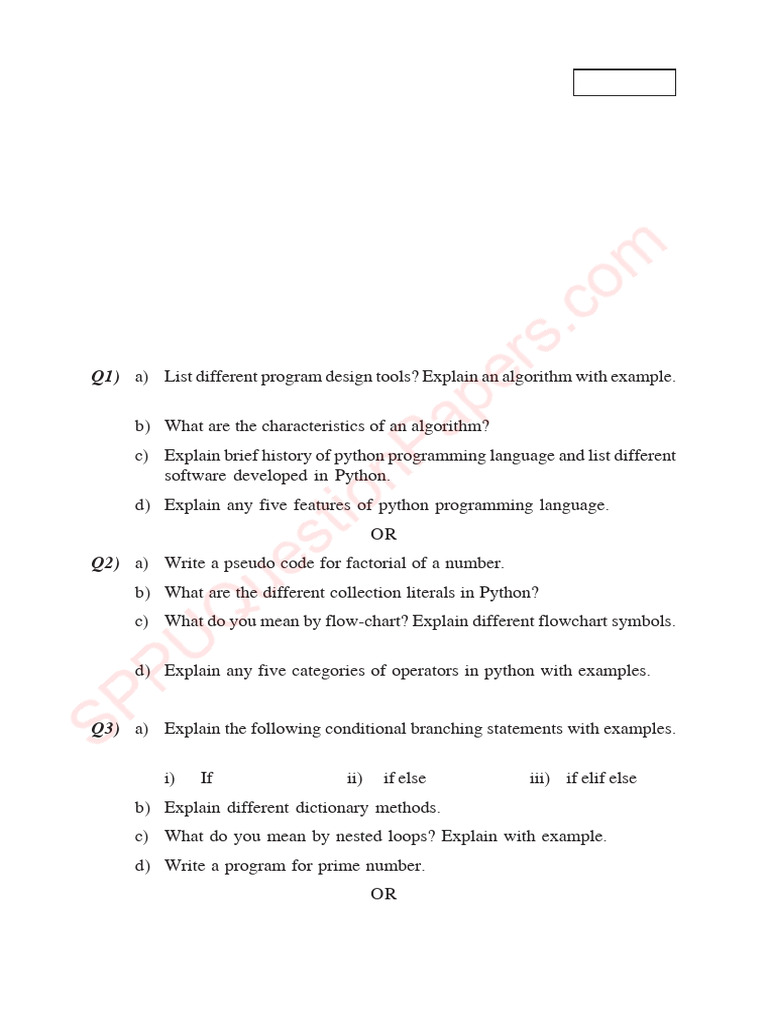 Be - First Year Fe Engineering - Semester 1 - 2022 - October - Programming and Problem Solving ...
