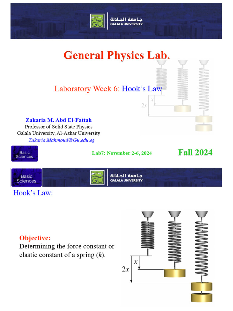 General Physics Lab 6 | PDF | Elasticity (Physics) | Deformation (Engineering)