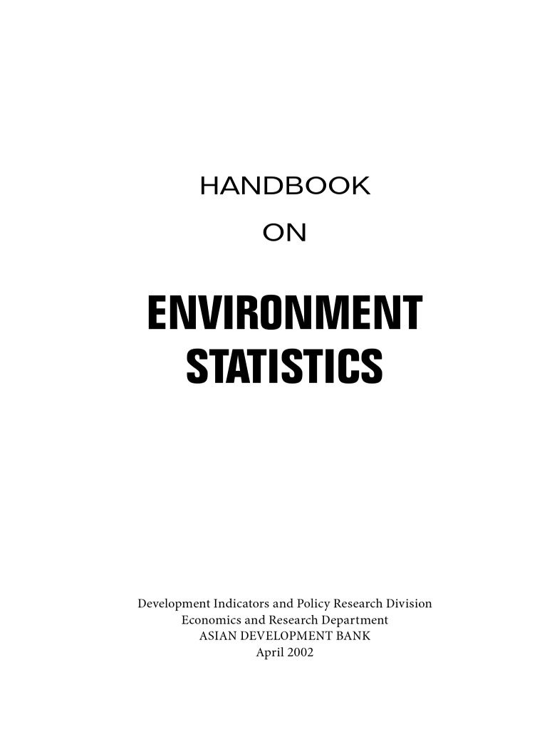 Handbook On Environment Statistics | PDF | Statistics | Oxide