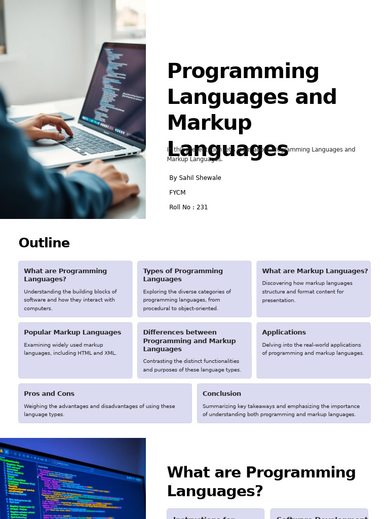 Presentation by Sahil Shewale | PDF | Programming Language | World Wide Web