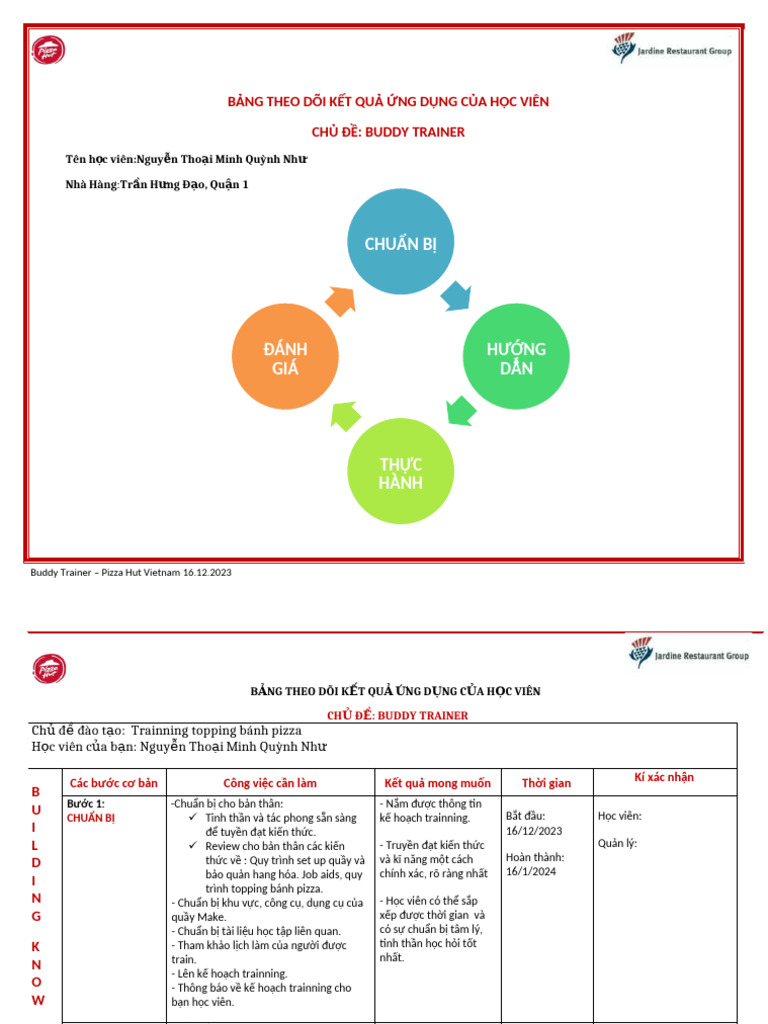 Buddy Trainer-NguyenThiCamThi | PDF