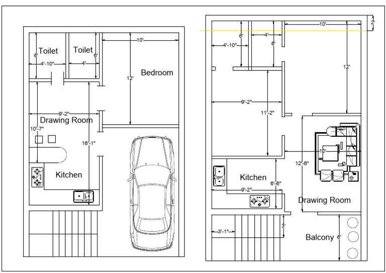 Small House Plan 25x56 Layout | PDF