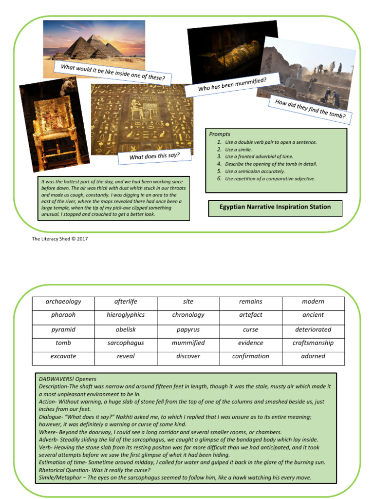 Egyptian Tomb Narrative Writing Prompts | PDF | Ancient Egypt