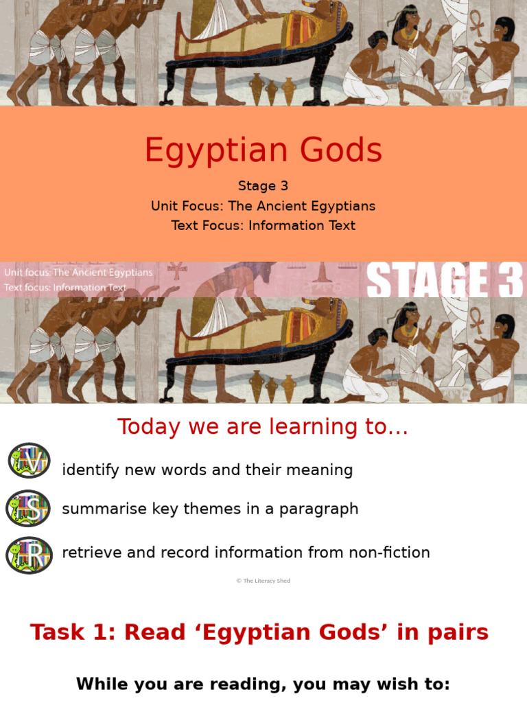 Egyptian Gods: Learning Activities | PDF | Osiris | Isis