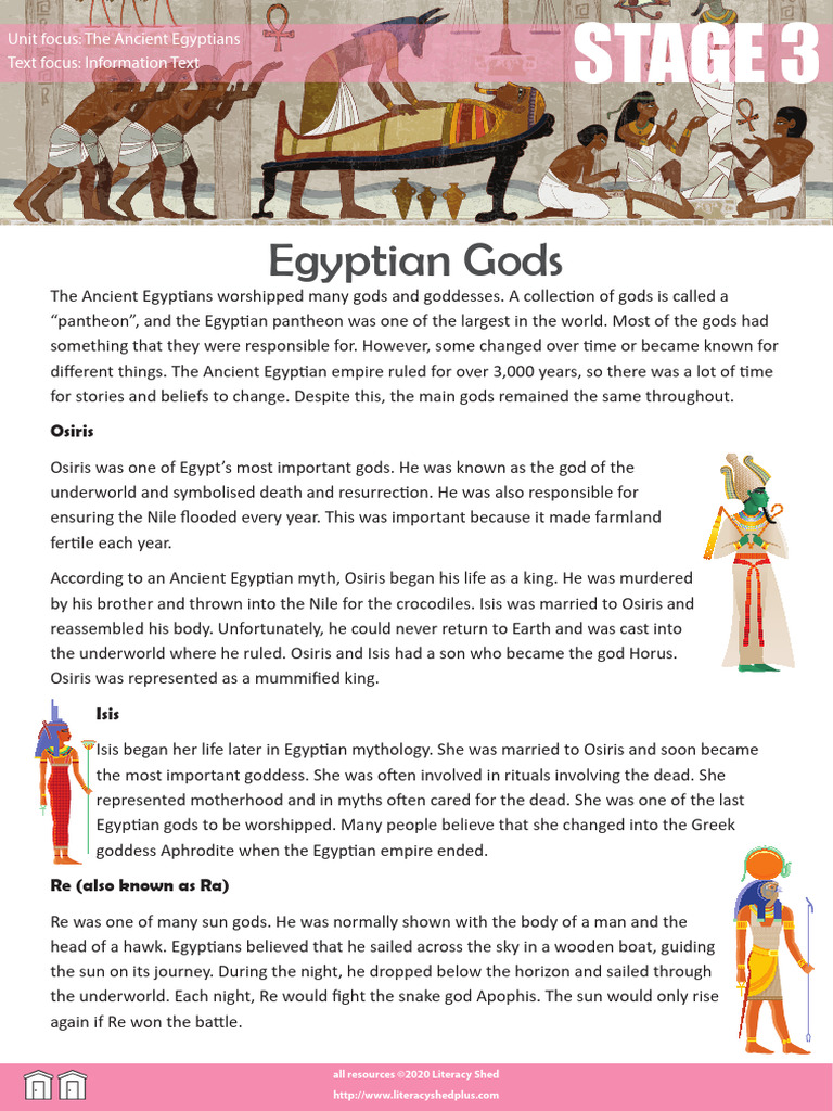 Overview of Egyptian Gods and Myths | PDF | Osiris | Egyptian Mythology