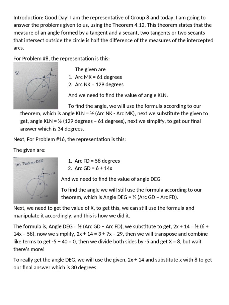 Math Reporting Script Group 8 | PDF | Teaching Methods & Materials ...