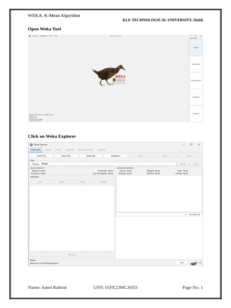Weka K-Mean Algorithm | PDF