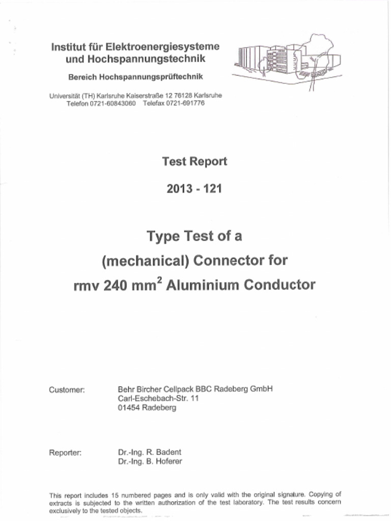 009 - Test Mufa Cu Surub CSV-LHS 240-400 MM - Cellpack | PDF