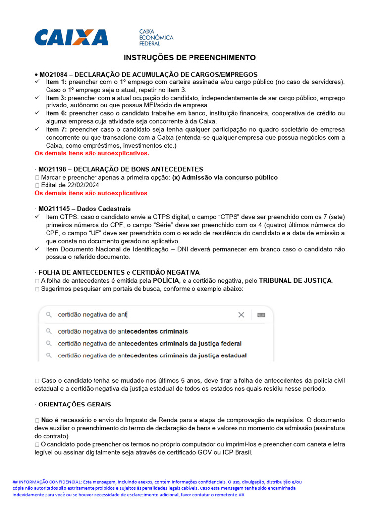 Instrucoes de Preenchimento | PDF | Negócios