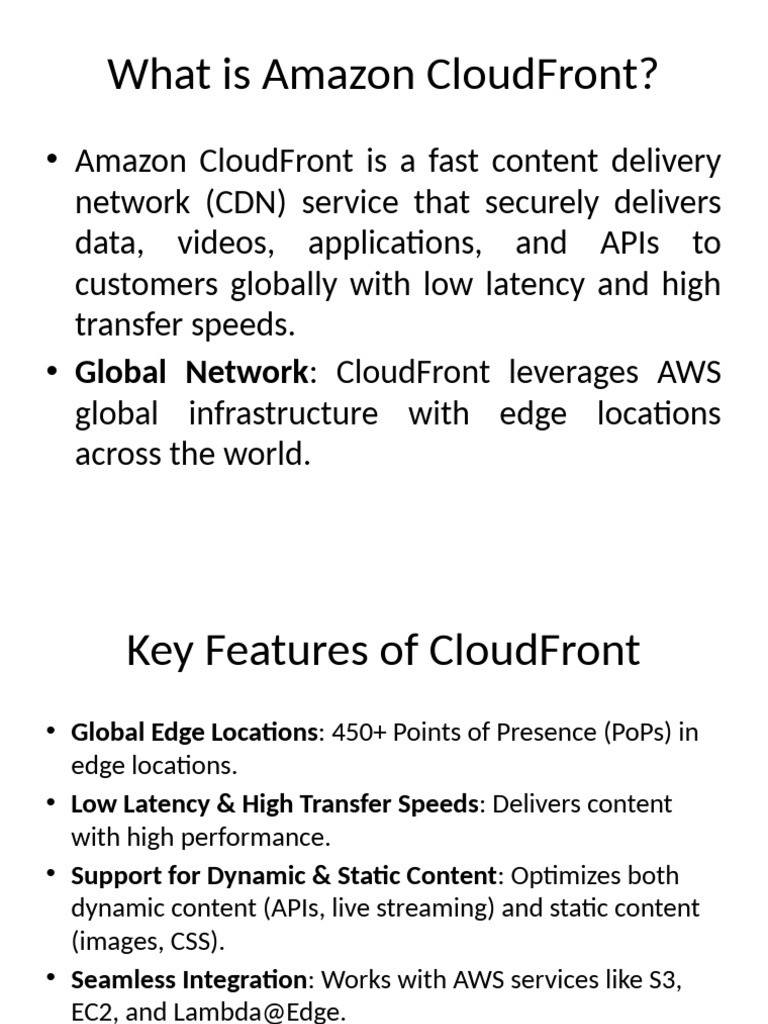 Amazon CloudFront | PDF | Cache (Computing) | Computer Architecture