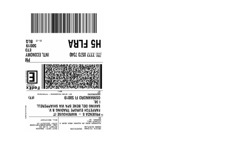 Proenza Return Label | PDF