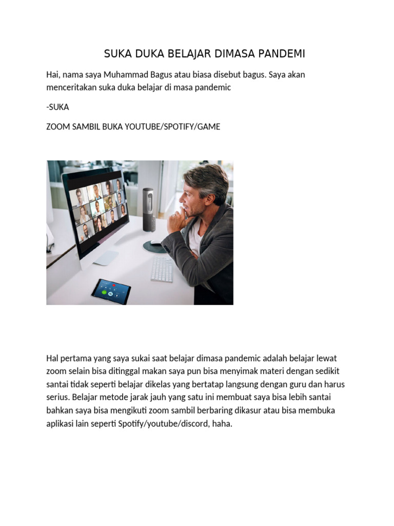 Suka Duka Belajar Dimasa Pandemi | PDF | Kesehatan Holistik