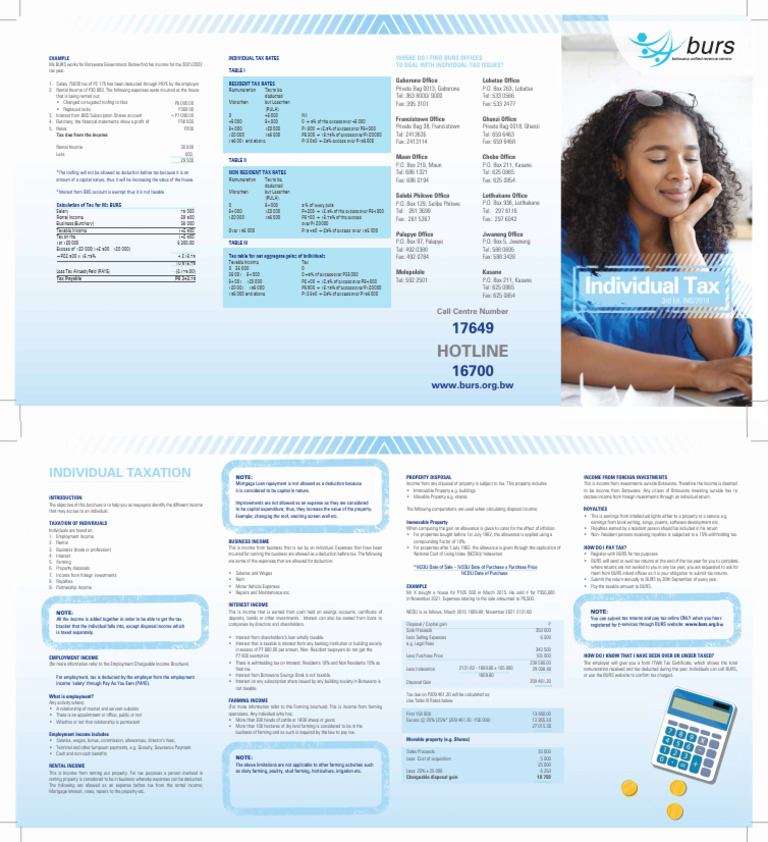 BURS Individual Tax Guide 2025 | PDF | Cost Of Living | Taxes