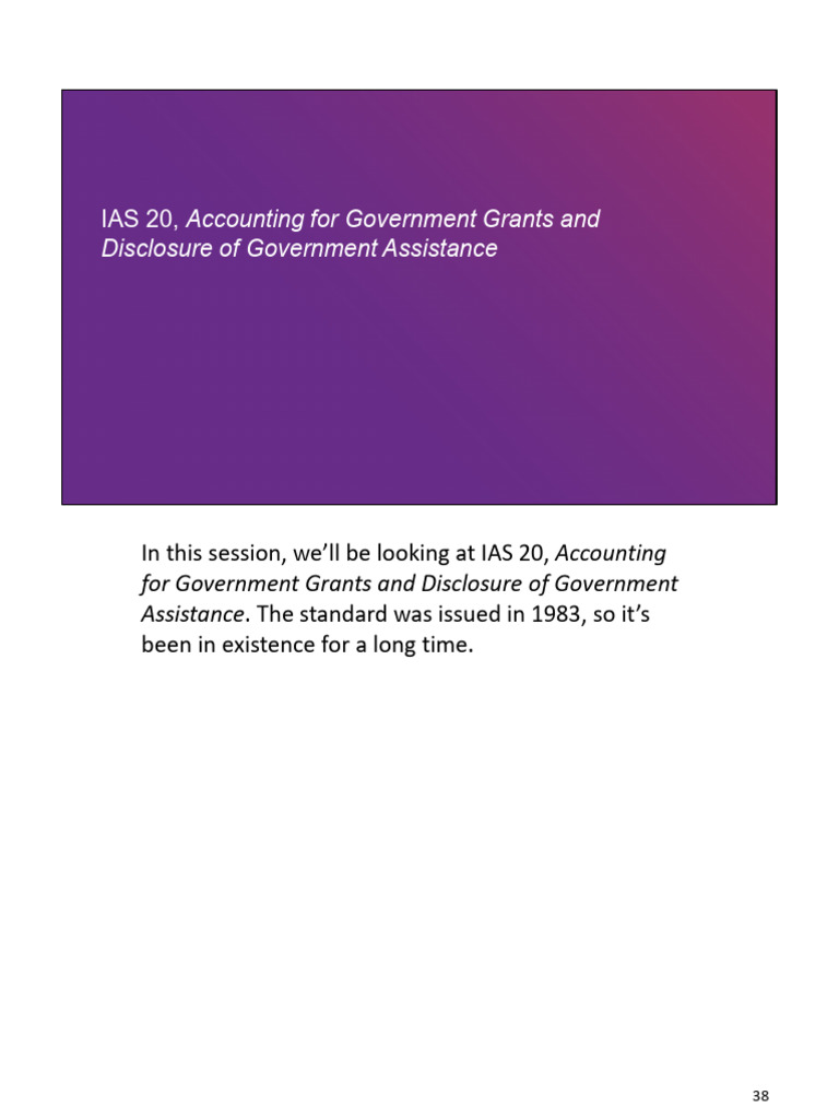 IAS 20 | PDF | International Financial Reporting Standards | Expense