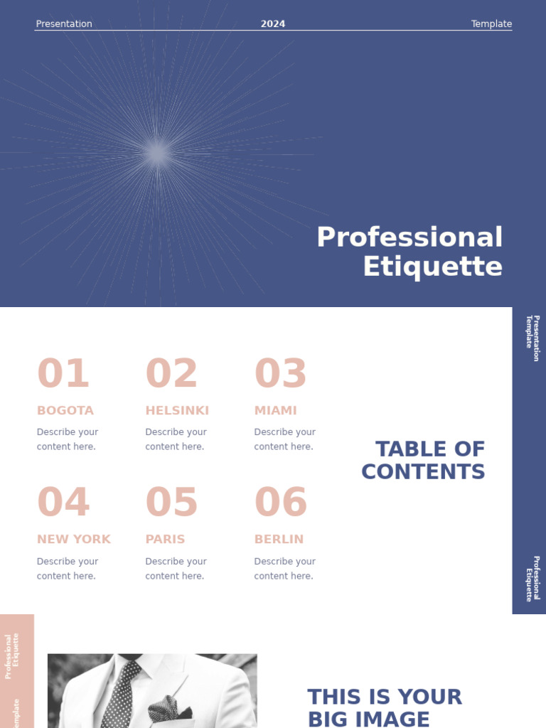 Professional Etiquette Presentation Blue Variant | PDF | Infographics | Graphic Design