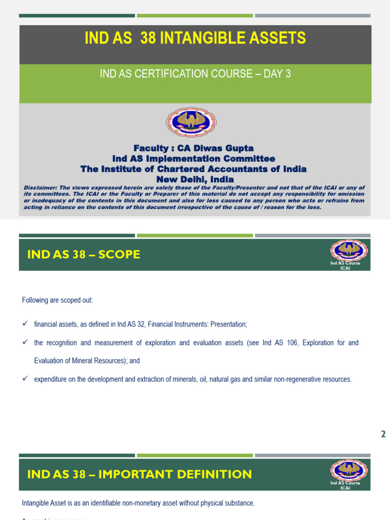 Ind As 38 | PDF | Expense | Goodwill (Accounting)