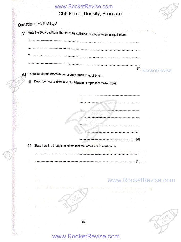 Force, Density, Pressure QP | PDF