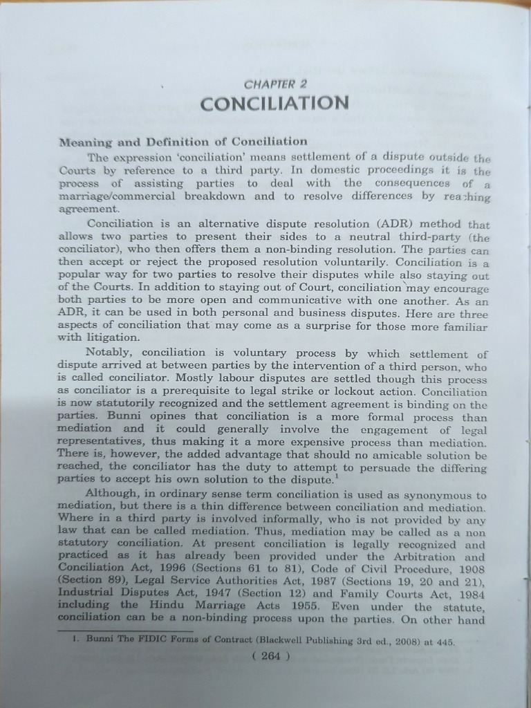Meaning of Conciliation | PDF