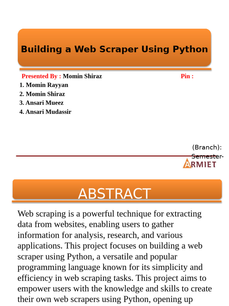Building a Python Web Scraper | PDF | World Wide Web | Internet & Web