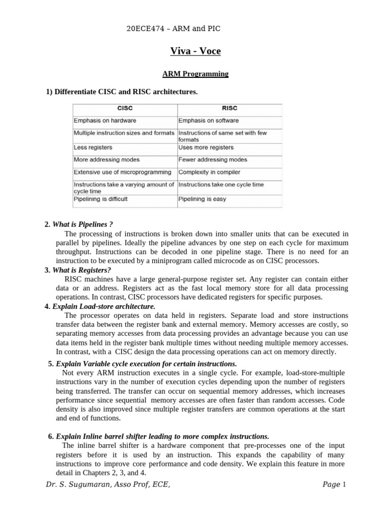 ARM Viva Question and Answer | PDF | Random Access Memory | Central ...