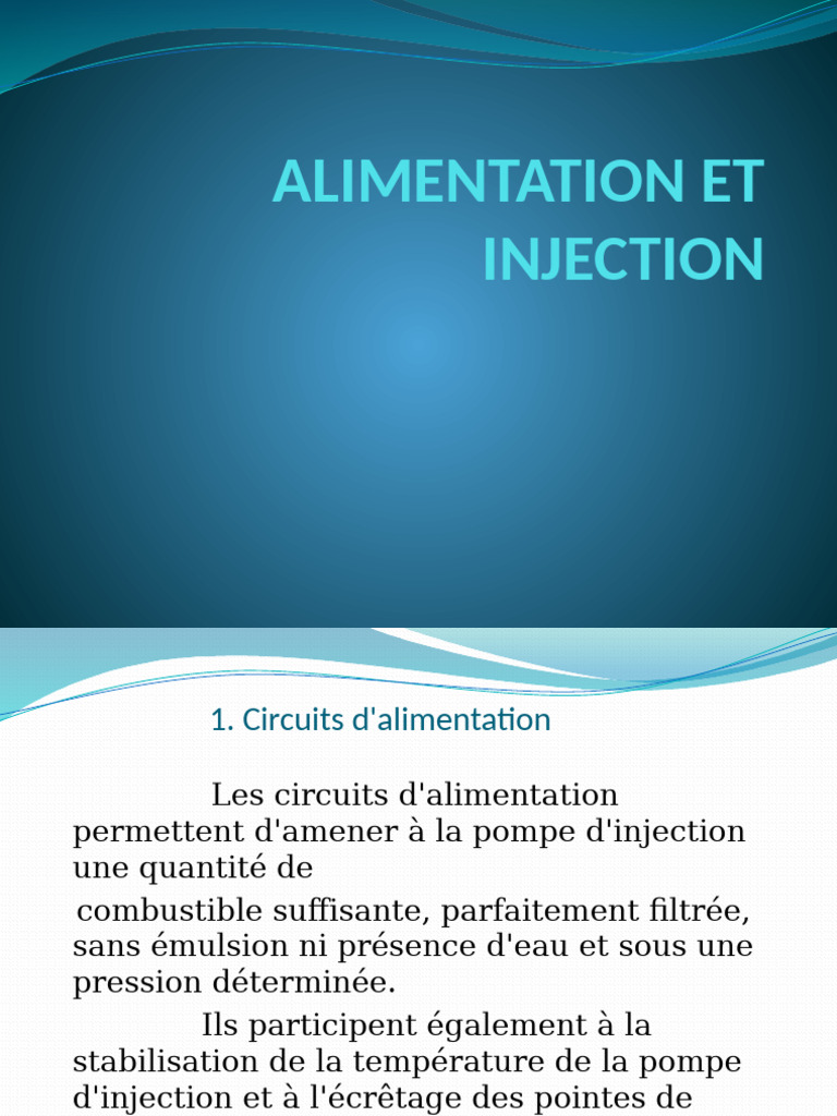 Circuits et Pompes d'Alimentation Diesel | PDF | Injection (moteur ...