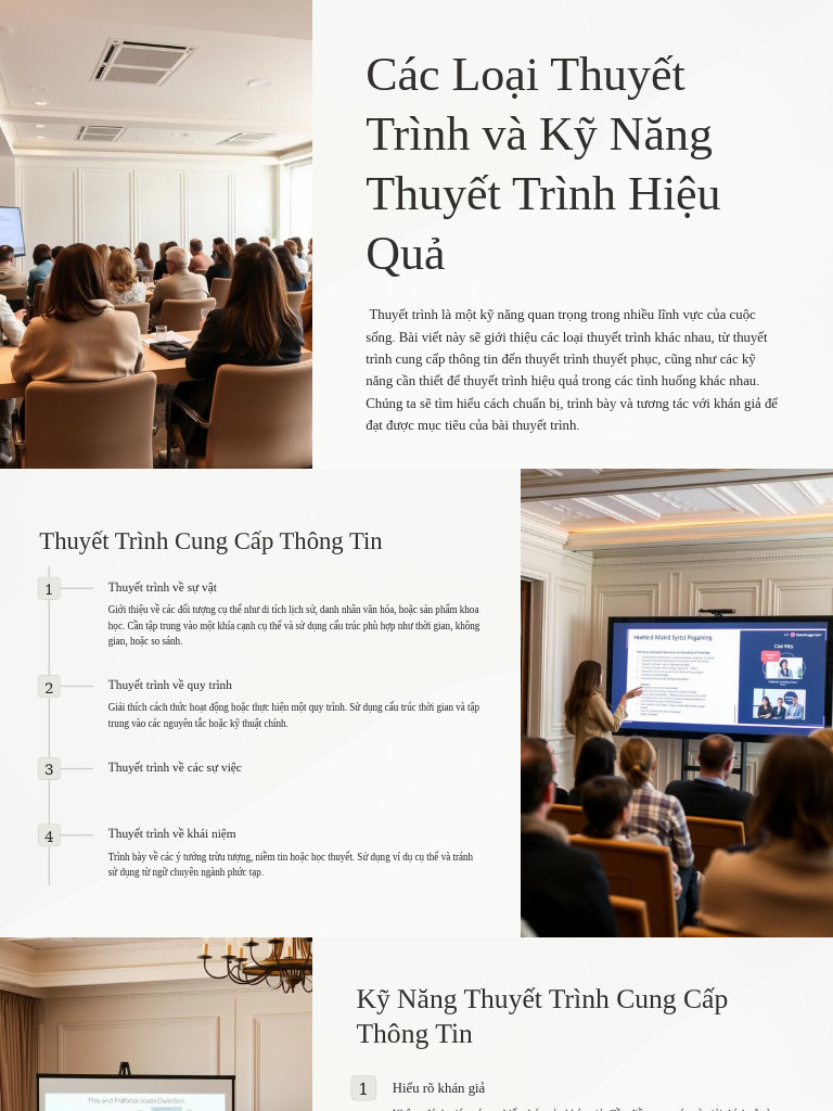 Cac Loai Thuyet Trinh Va Ky Nang Thuyet Trinh Hieu Qua | PDF
