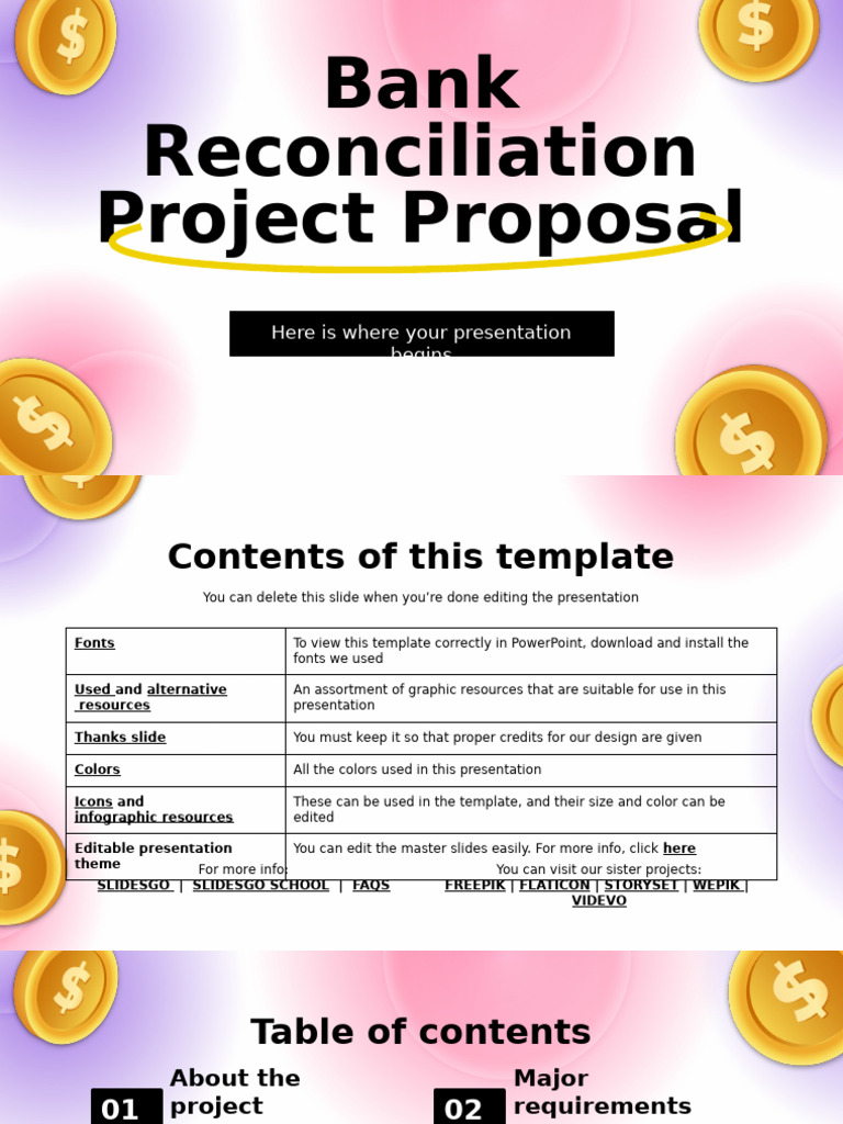 Bank Reconciliation Project Proposal by Slidesgo | PDF | Planets | Planets In Astrology