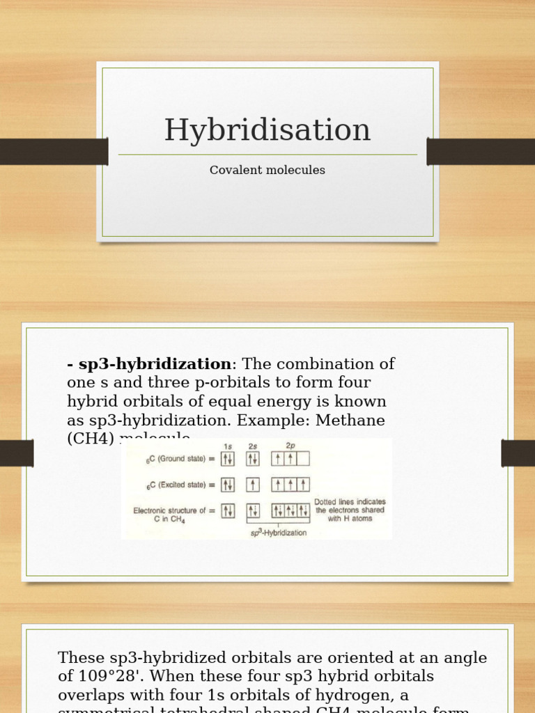Hybridisation Sp3, Sp2 and SP | PDF | Art | Science & Mathematics