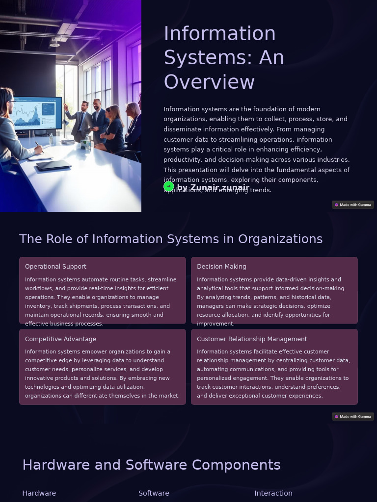 Information Systems An Overview | PDF | Computer Network | Security