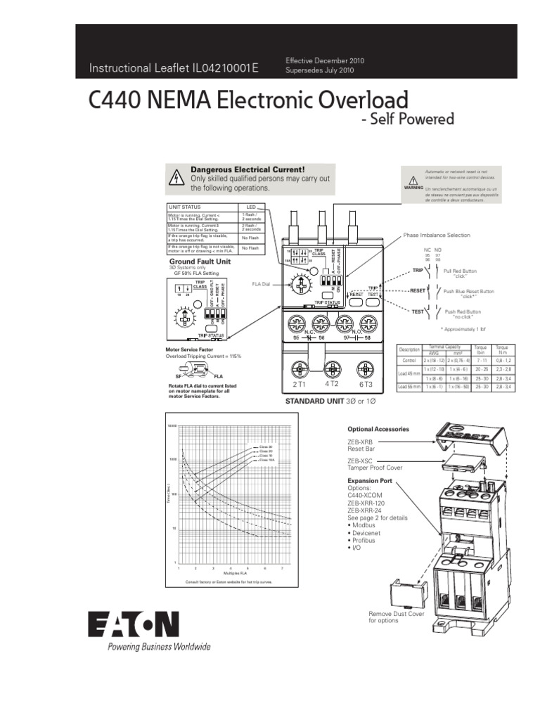 C440 Instruction Leaflet | PDF | Electrical Engineering | Electricity