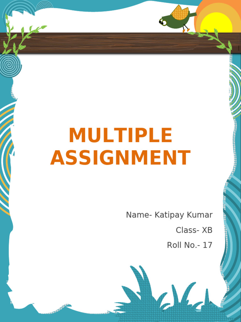English Multiple Assignment | PDF
