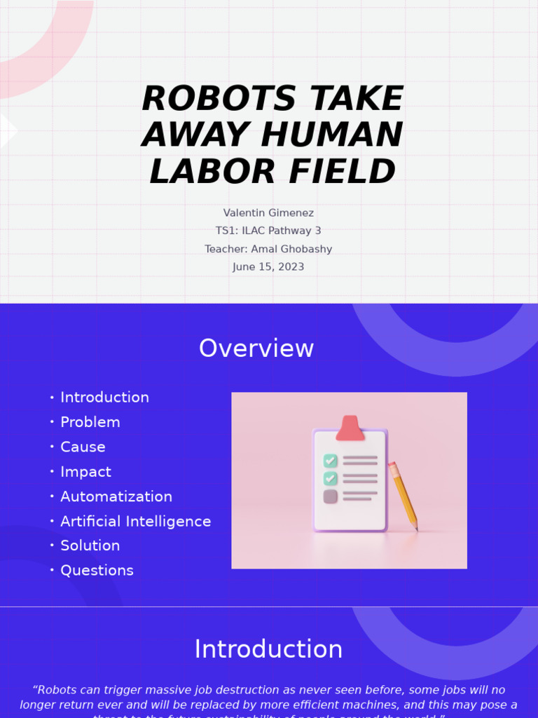 ILAC PowerPoint Presentation ROBOTS AND WORKPLACE Gimenez Valentin ...