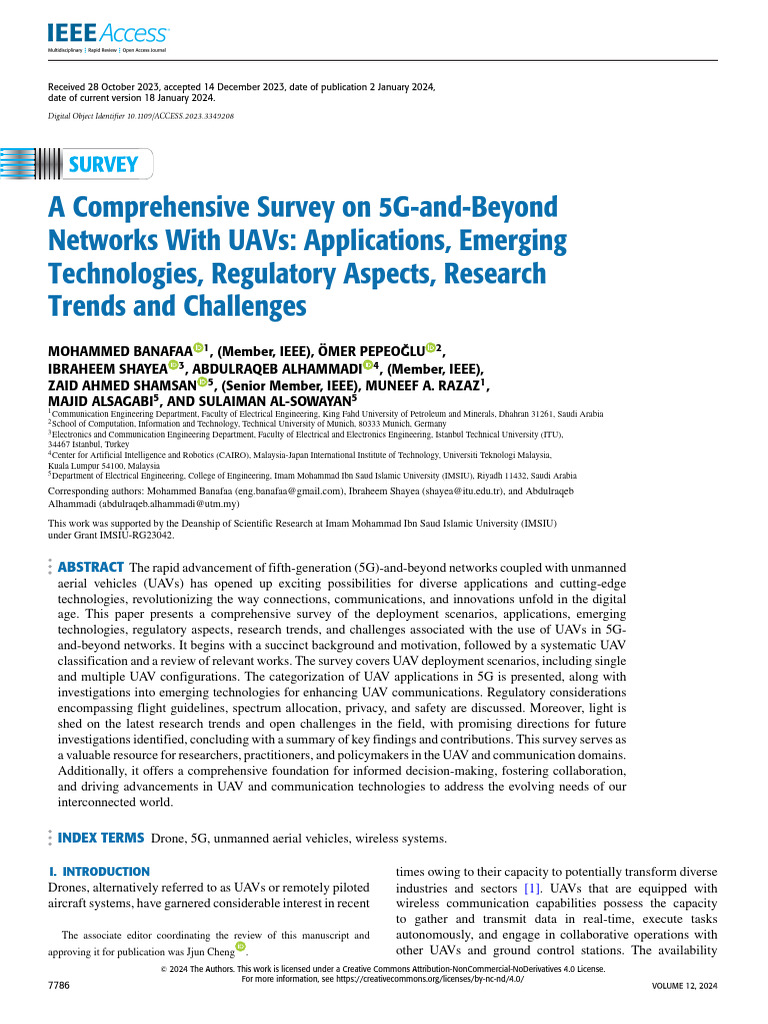 A Comprehensive Survey On 5G-And-Beyond Networks With UAVs Applications Emerging Technologies ...