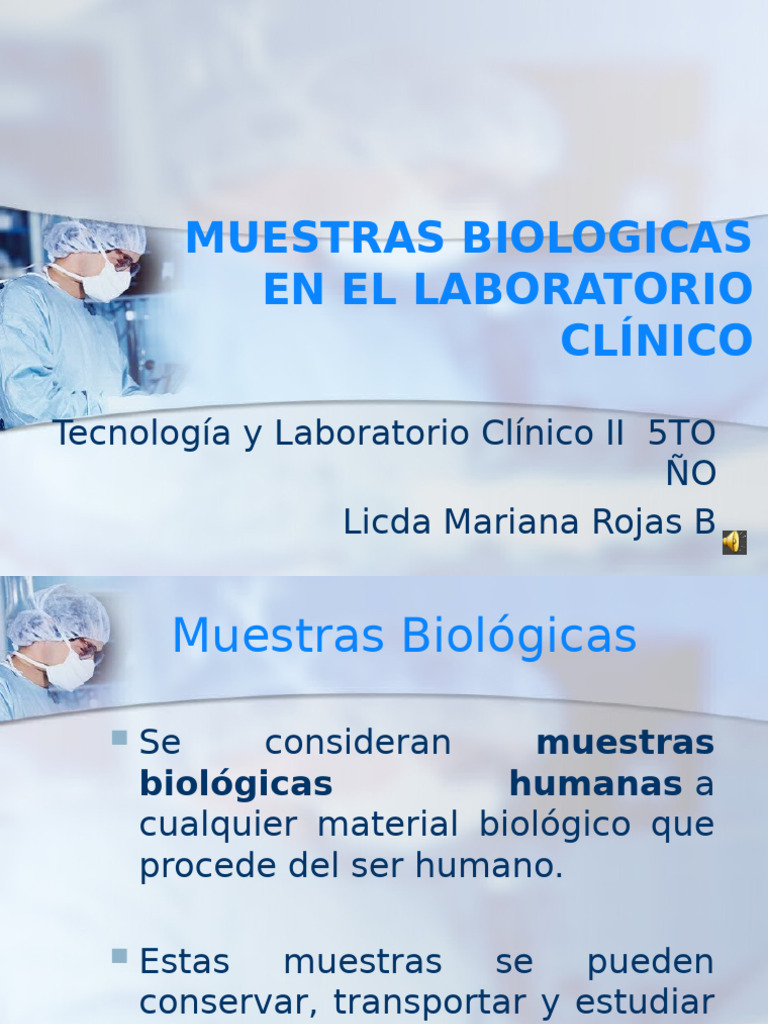 Muestras Biologicas 5to Año | PDF | Laboratorios | Patología