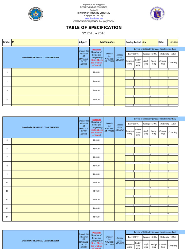 Tos Template | PDF