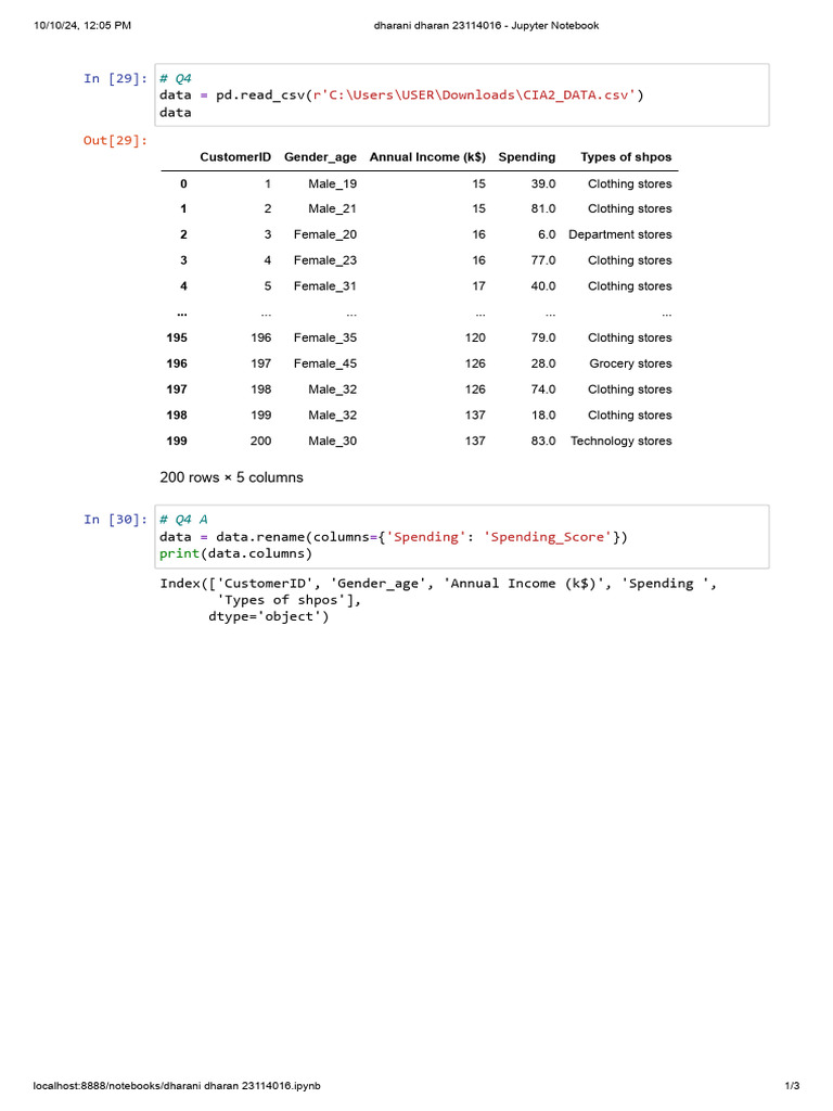 Dharani Dharan 23114016 - Jupyter Notebook | PDF | Finance & Money Management