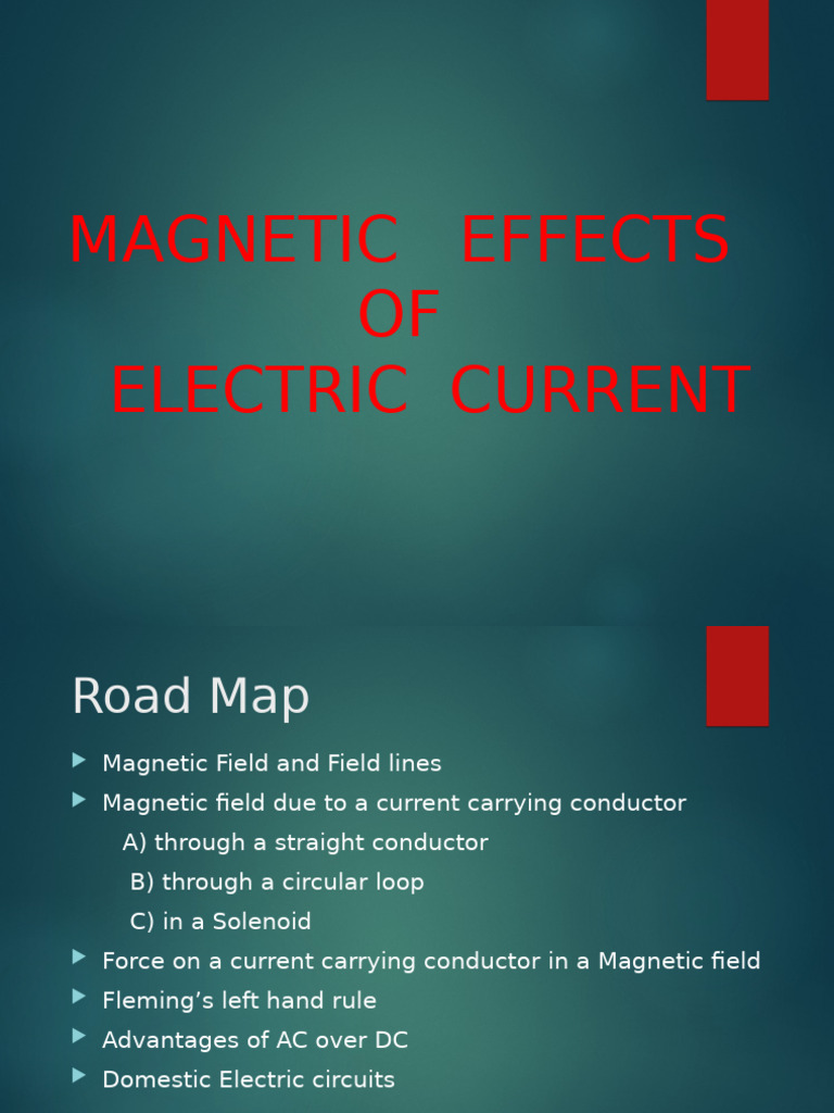 Magnetic Effects of Electric Current | PDF | Magnetic Field | Magnetism