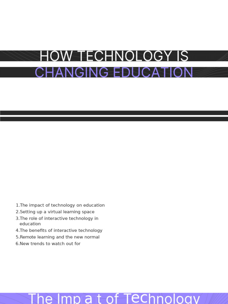 Technology in Education | PDF | Teachers | Learning