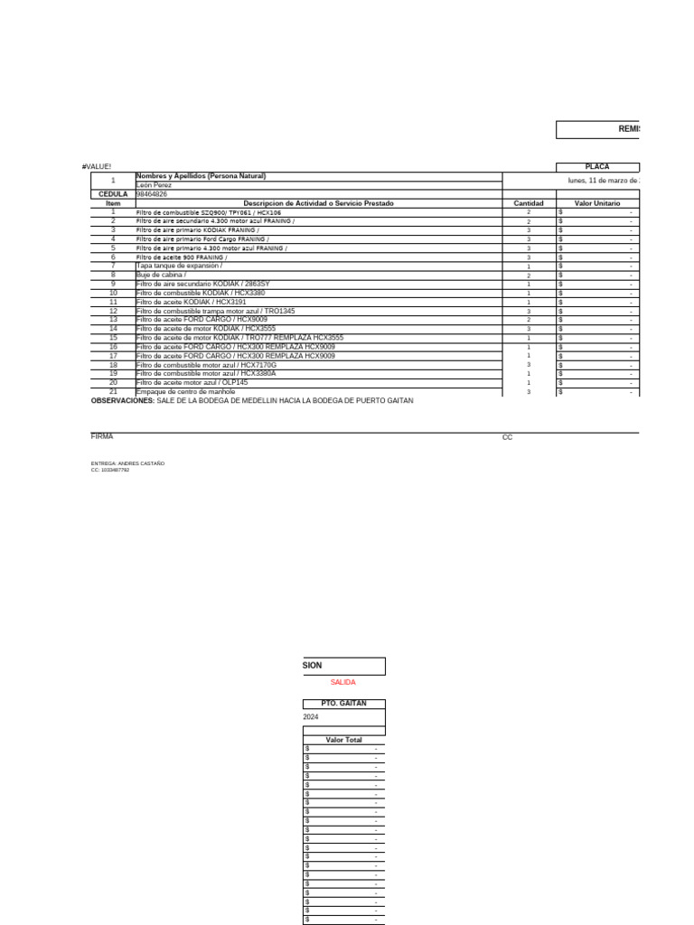 Formato de Envios | PDF | Motores