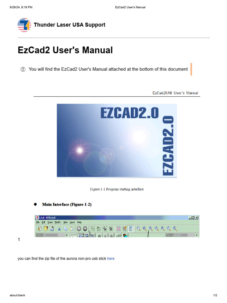 EzCad2 User's Manual | PDF