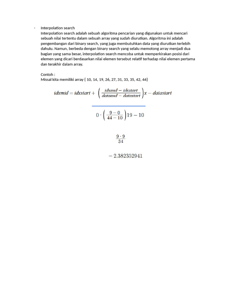 Interpolation Search | PDF Interpolation Search | PDF