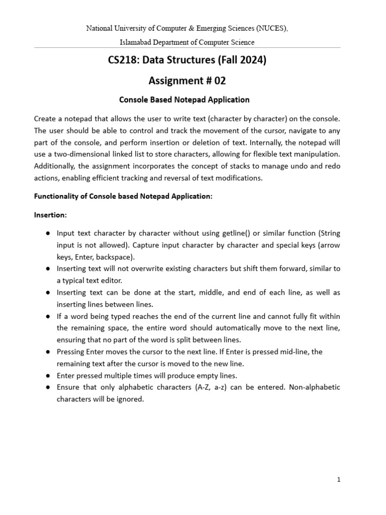 DS Assignment02 - Fall 2024 | PDF | Computer File | Cursor (User Interface)