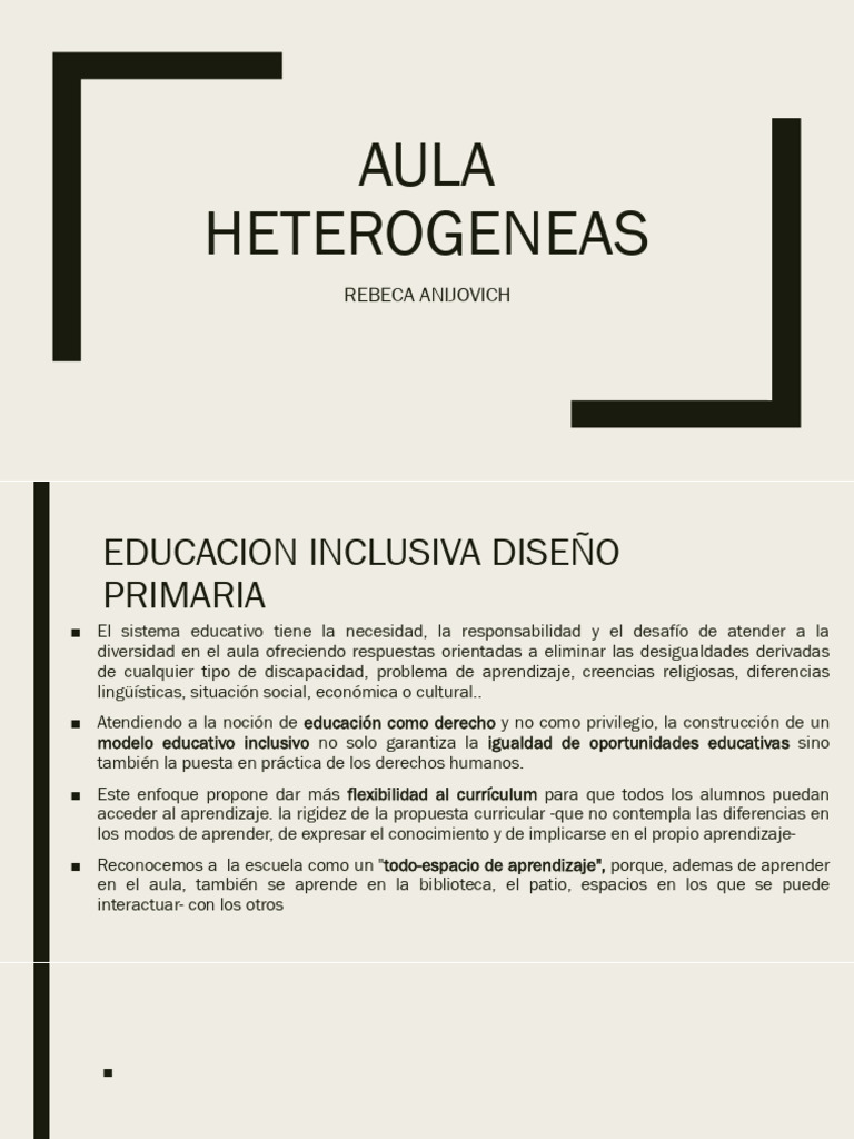 Aula Heterogeneas | PDF | Enseñando | Aprendizaje