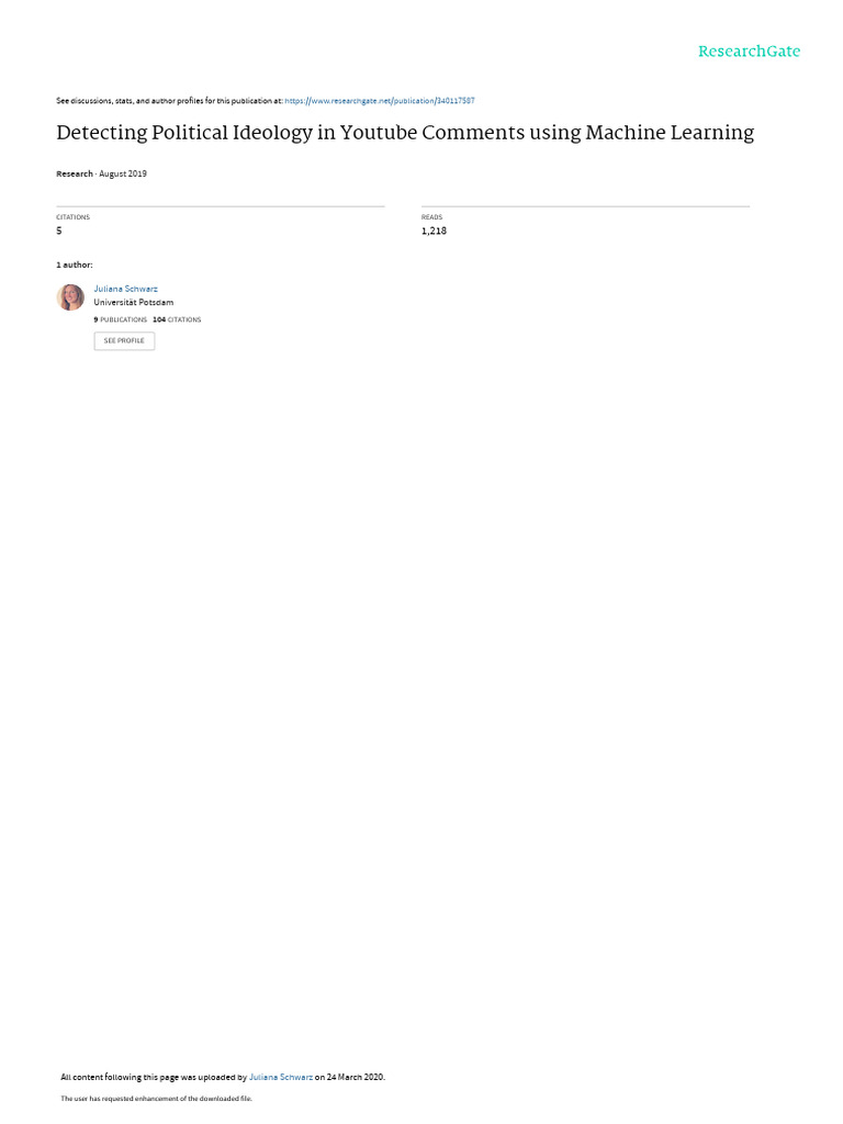 Detecting Political Ideology in Youtube Comments Using Machine Learning ...