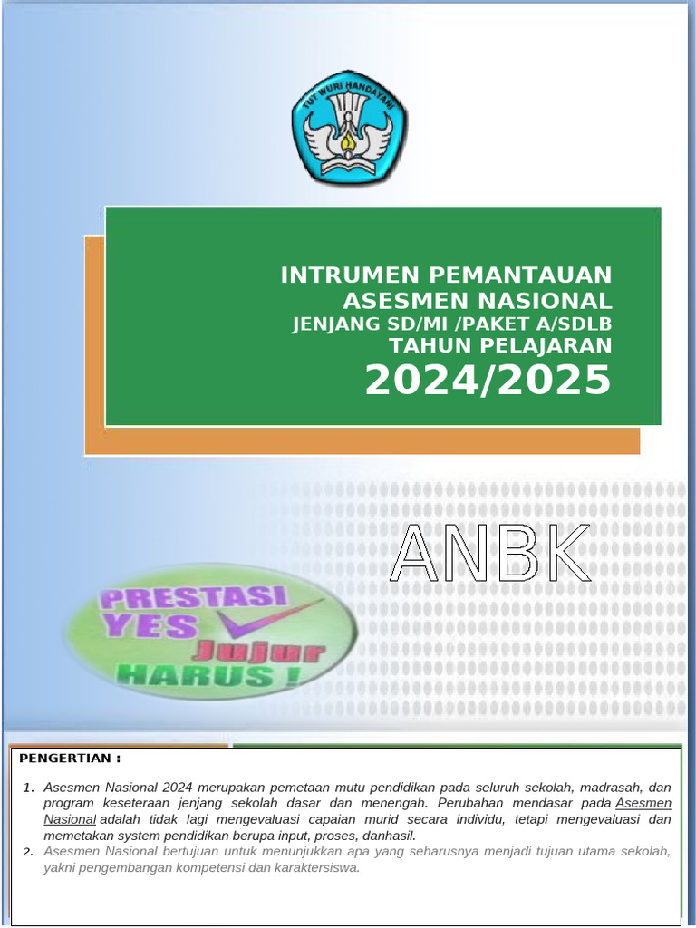 Instrumen Pemantauan Anbk Sdmi | PDF | Game & Aktivitas | Teknologi & Rekayasa