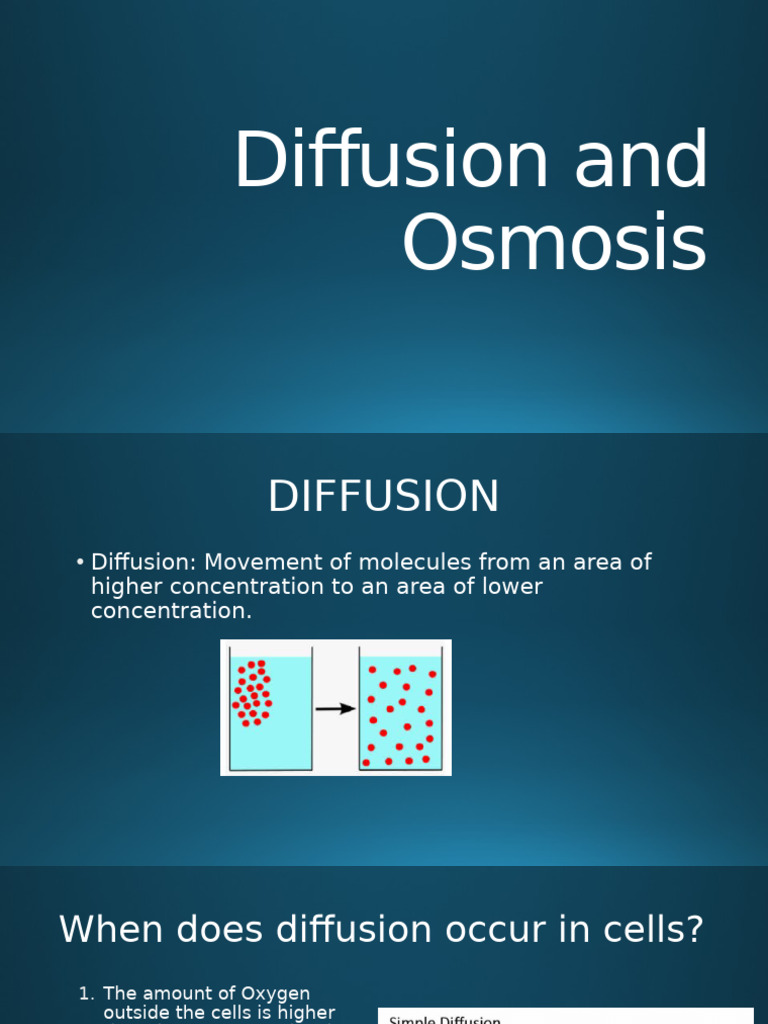 Diffusion and Osmosis | PDF | Science & Mathematics
